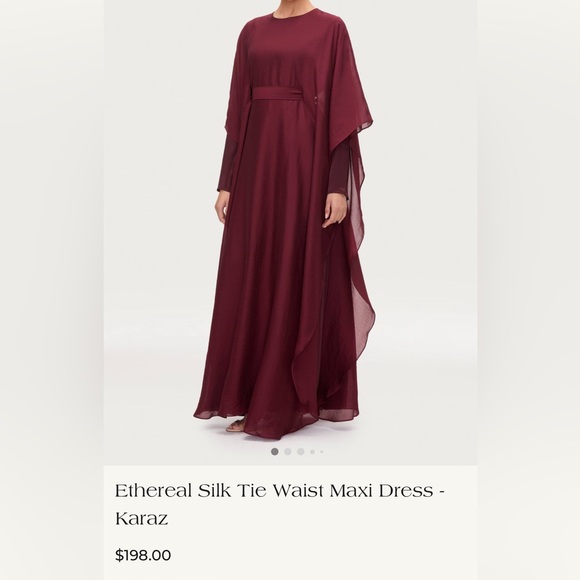 Veiled | Dresses | Veiled Collection Ethereal Silk Tie Waist Maxi Dress ...